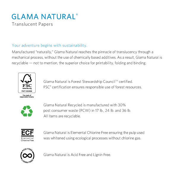 Glama Natural Paper and Envelopes